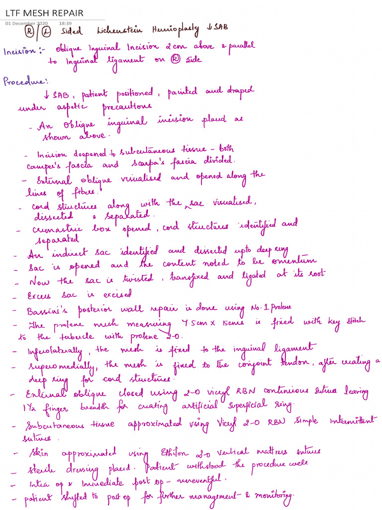 LTF Mesh Repair | PDF