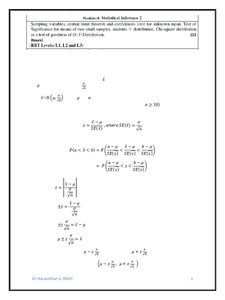 BCS301.Module 4 | PDF | Normal Distribution | Variance