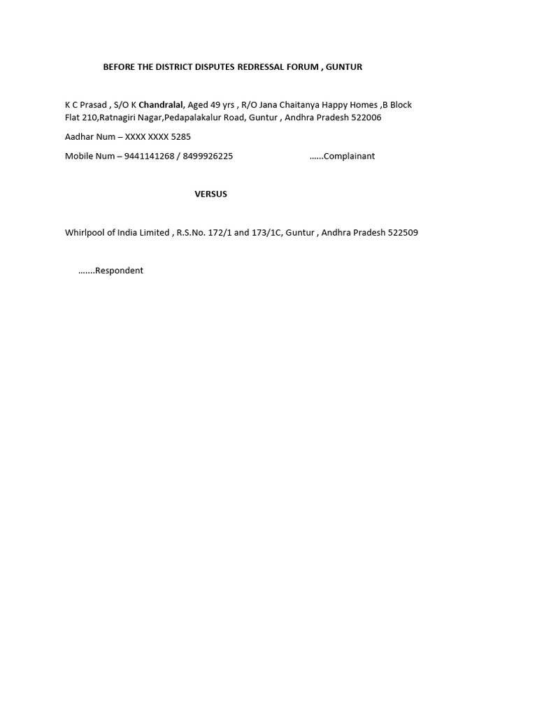 Memo of Parties | PDF