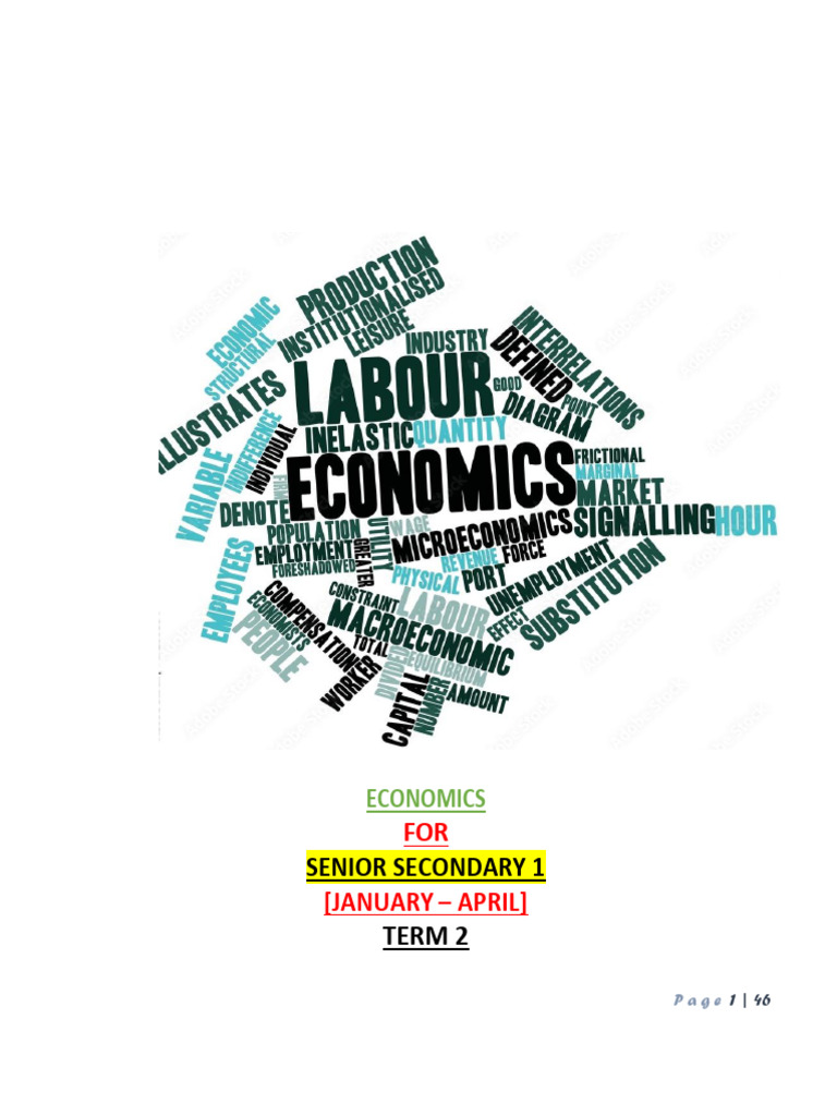 Economics Note SS1 2nd Term | PDF | Labour Economics | Agriculture