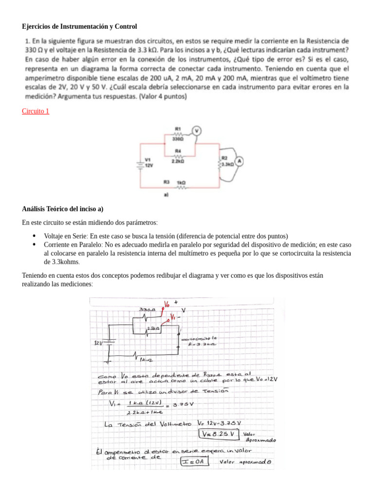 Instrumentación y Control | PDF | voltaje | Electrónica