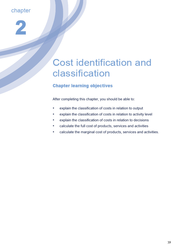 Chapter 02 - Cost Identification and Classification | PDF | Opportunity ...