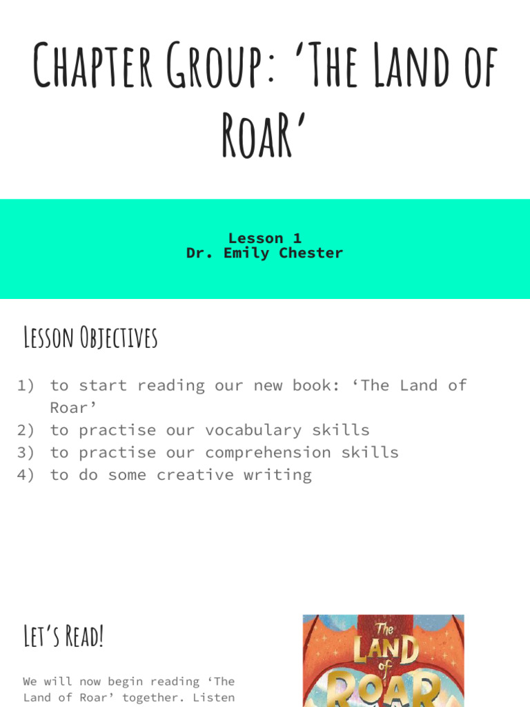 The Land of Roar Lesson 1 | PDF