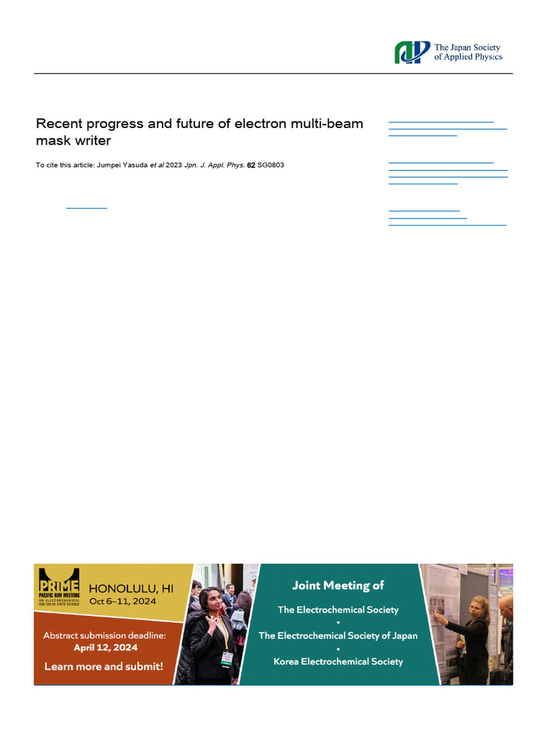 Recent Progress and Future of Electron Multi-Beam Mask Writer (Nuflare ...