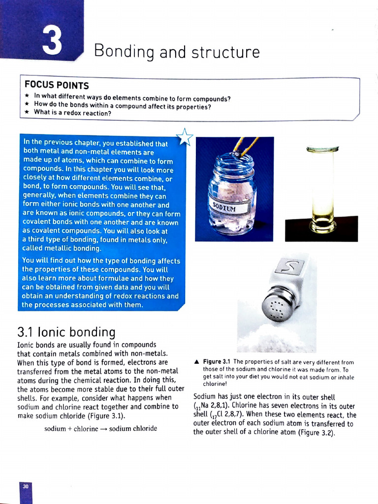 Chemistry Chapter 3 Bonding and Structure | PDF | Chemical Bond | Ion