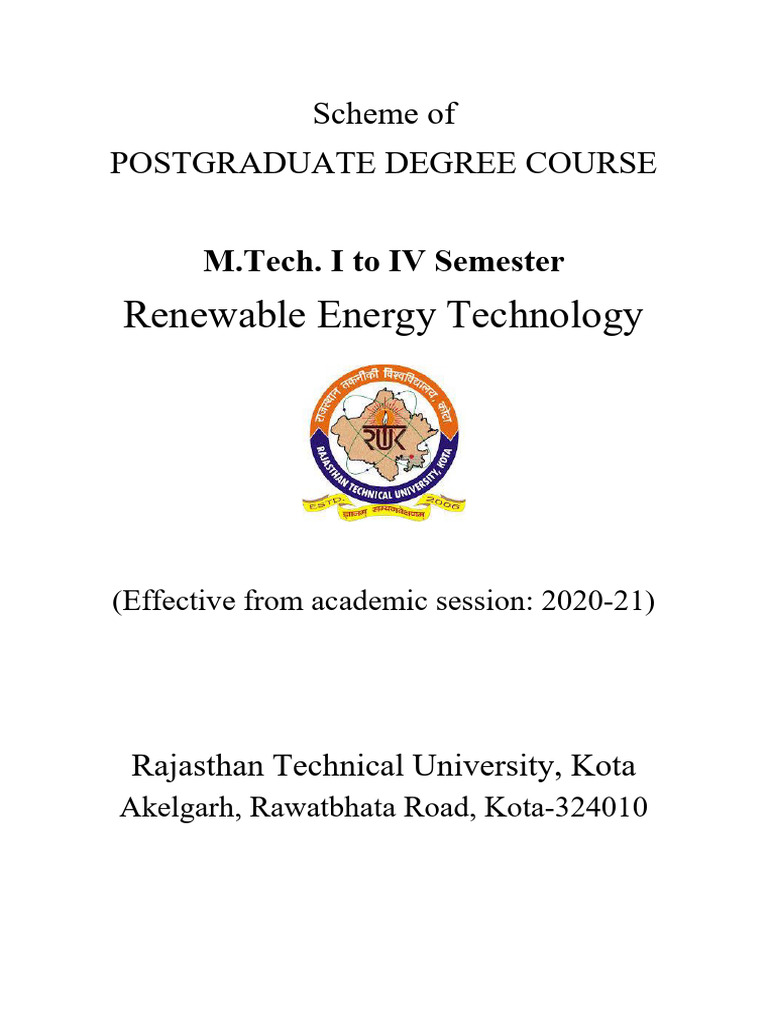 Renewable Energy Technology | PDF | Fuel Cell | Mathematical Optimization