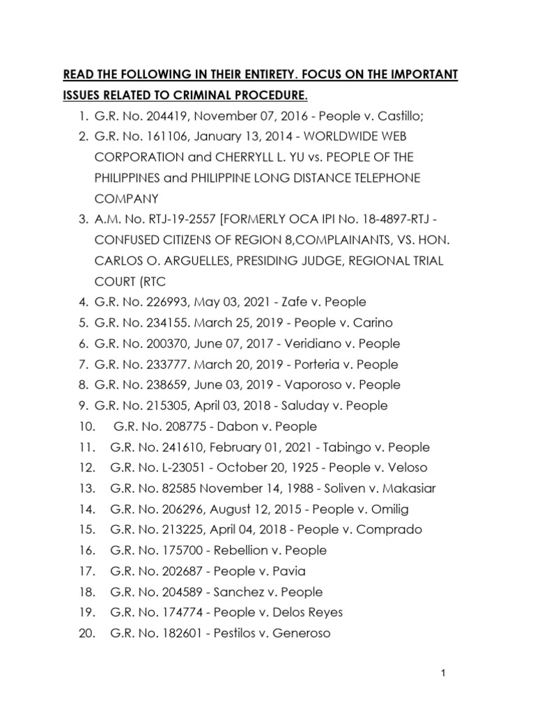 Assignment No. 2 Cases for Recitation (1) | PDF