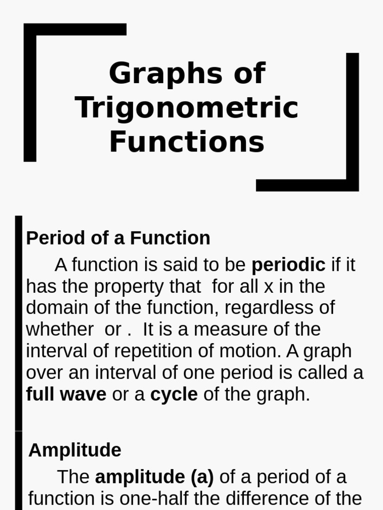 Graphs of Trigo Fns | PDF