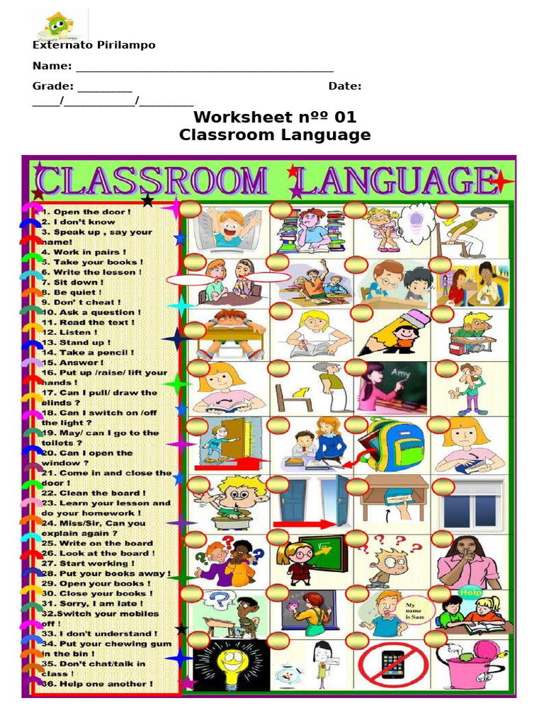 Classroom Language | PDF