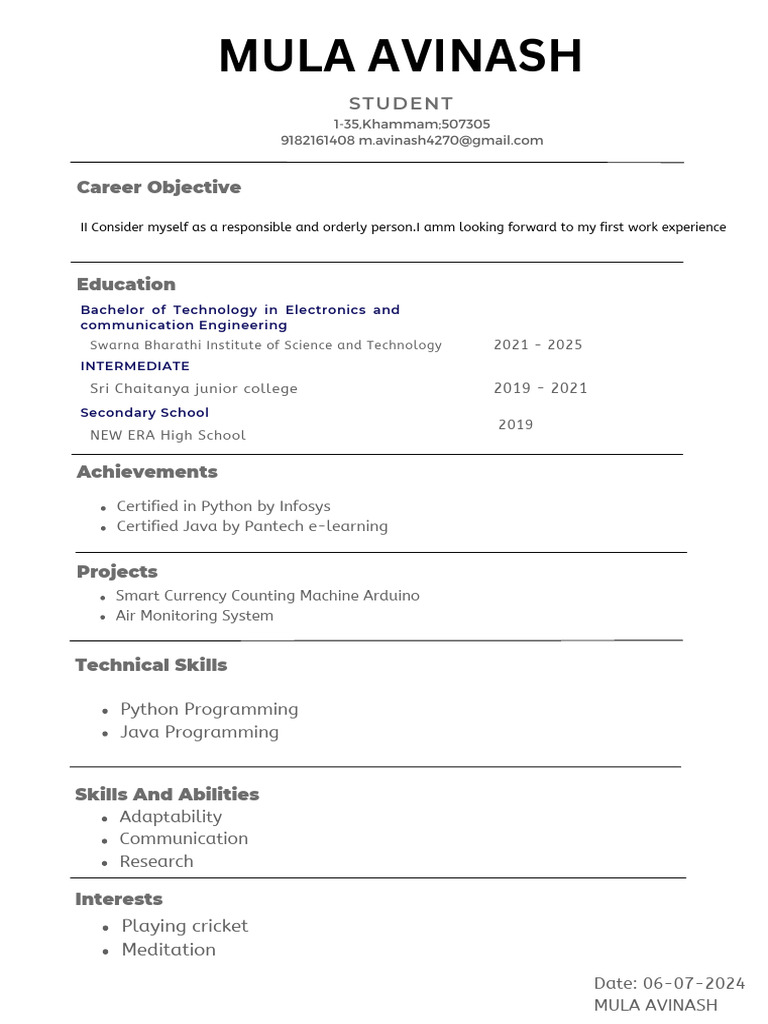 White Simple Resume | PDF