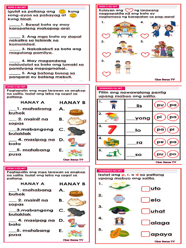 Worksheet Week 7 Q1 | PDF