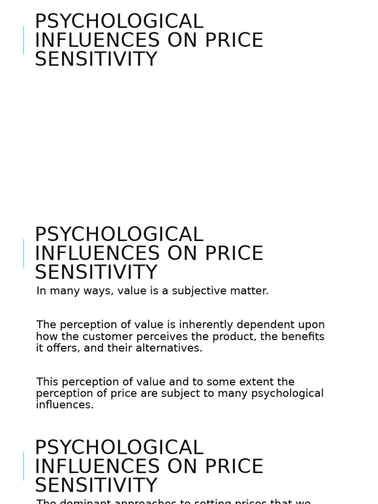 Psychological Influences On Price Sensitivity | PDF | Prices | Risk ...