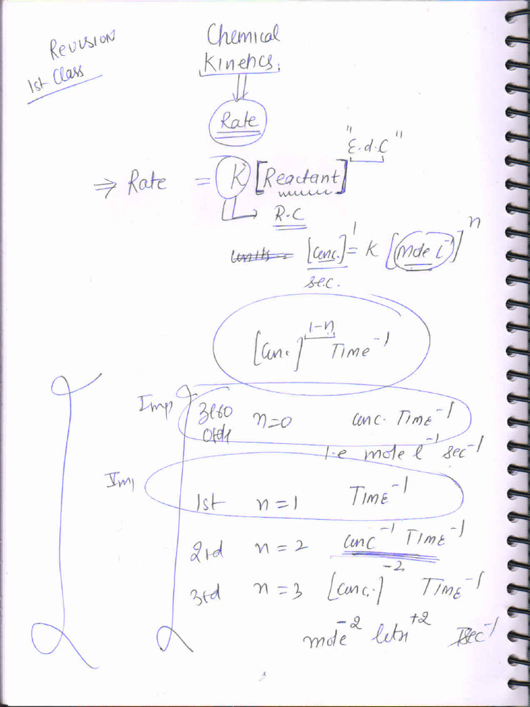 Chemical Kinetics Revision - 1 | PDF