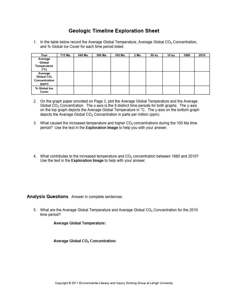 Geologictimeline Handout 2 | PDF