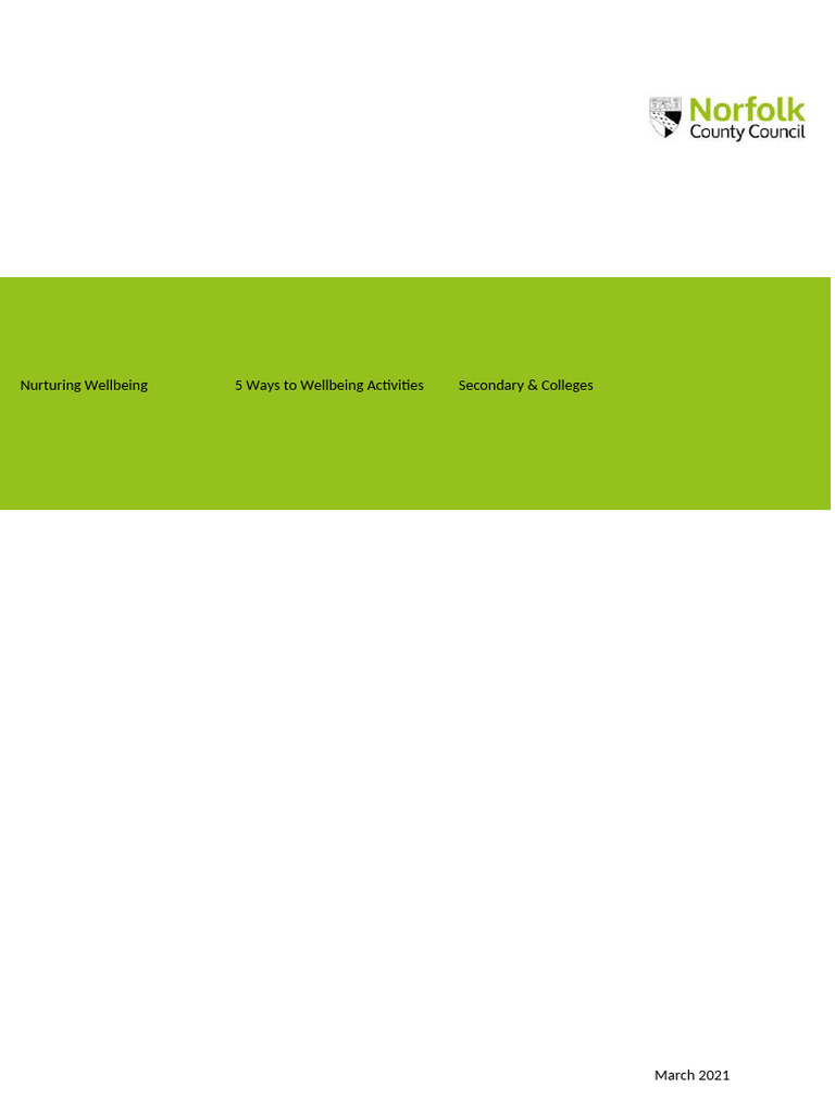 Secondary 5 Ways of Wellbeing Resources Links | PDF | Well Being | Physical Education