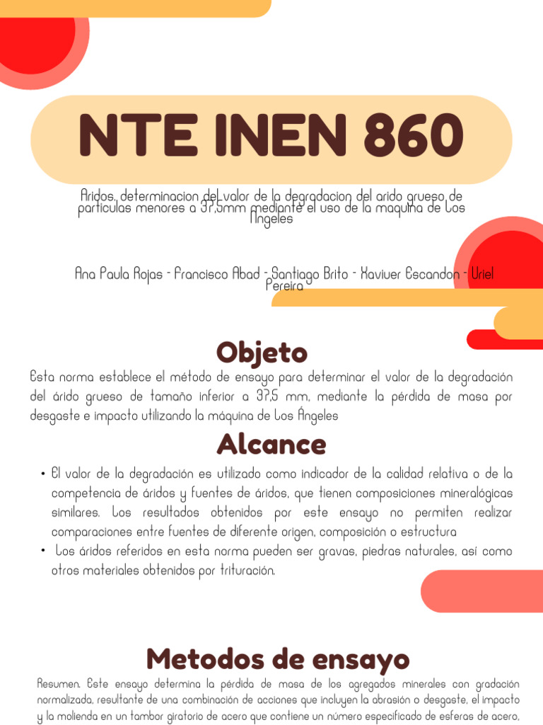 Nte Inen 860 | PDF