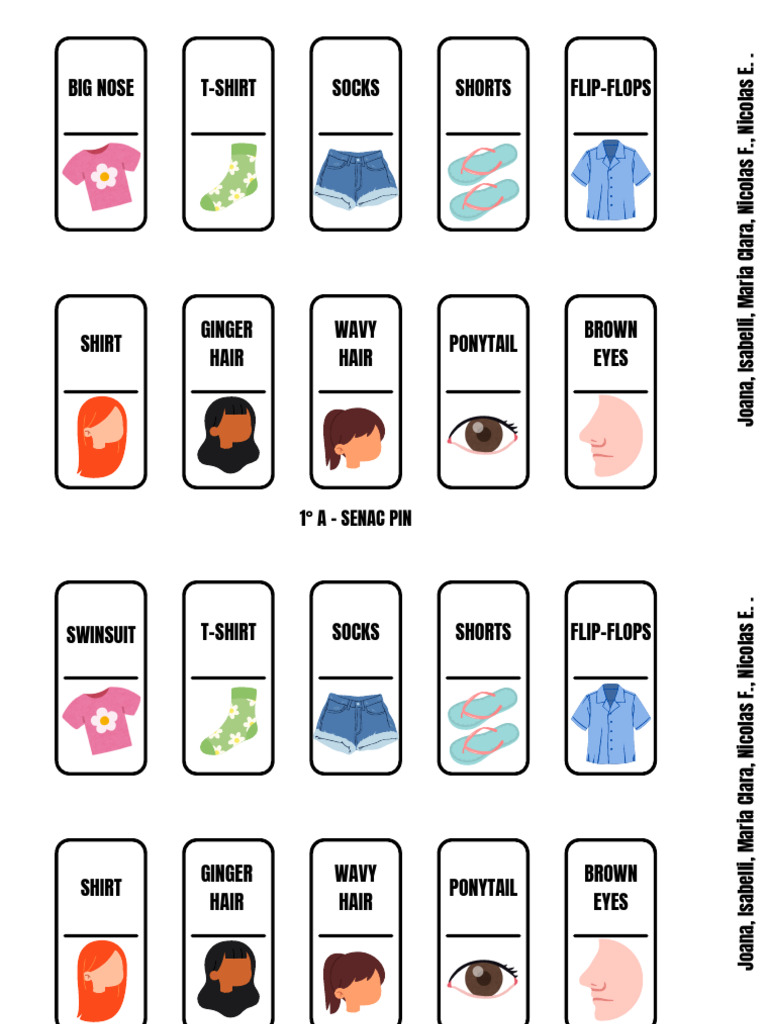 Dominó Clothes and Adjectives PDF | PDF