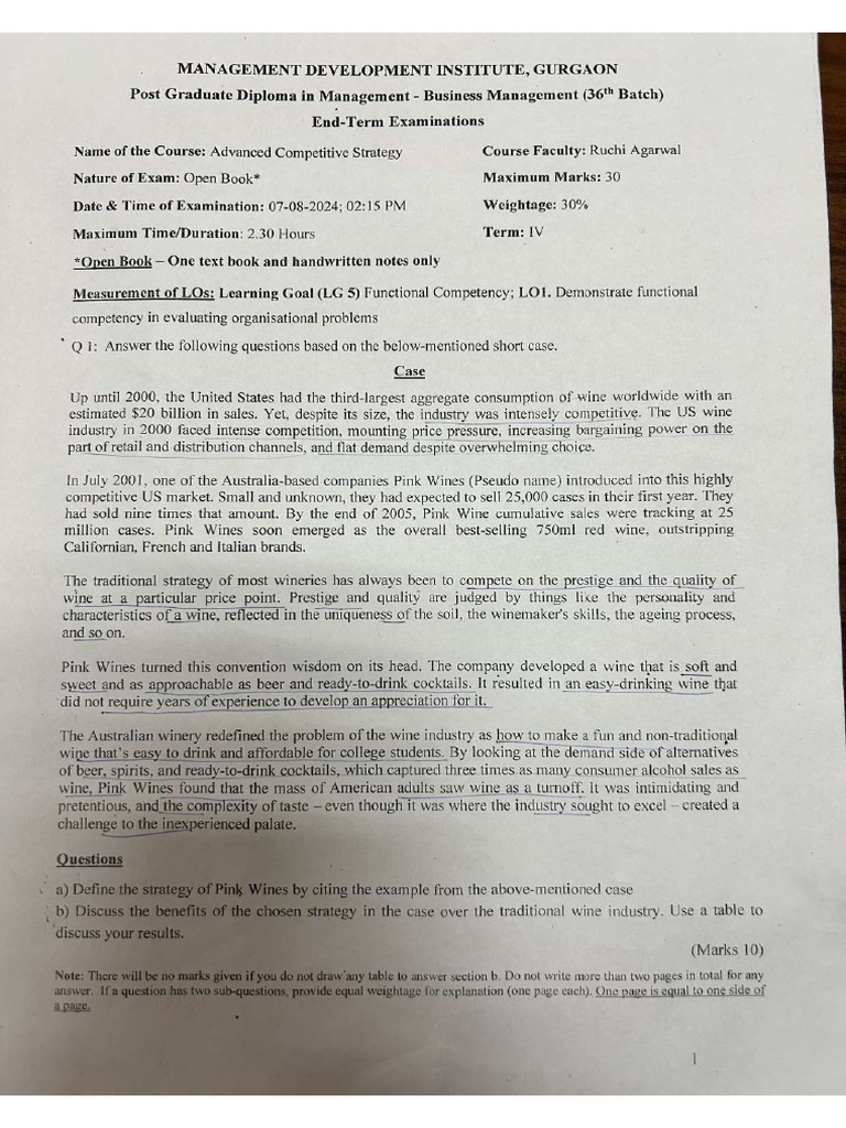 ACS BM36 Endterm | PDF