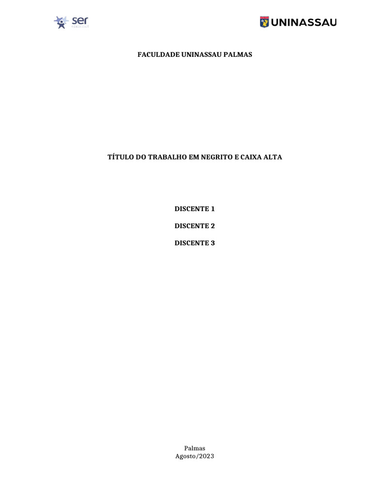 Modelo TCC Uninassau | PDF