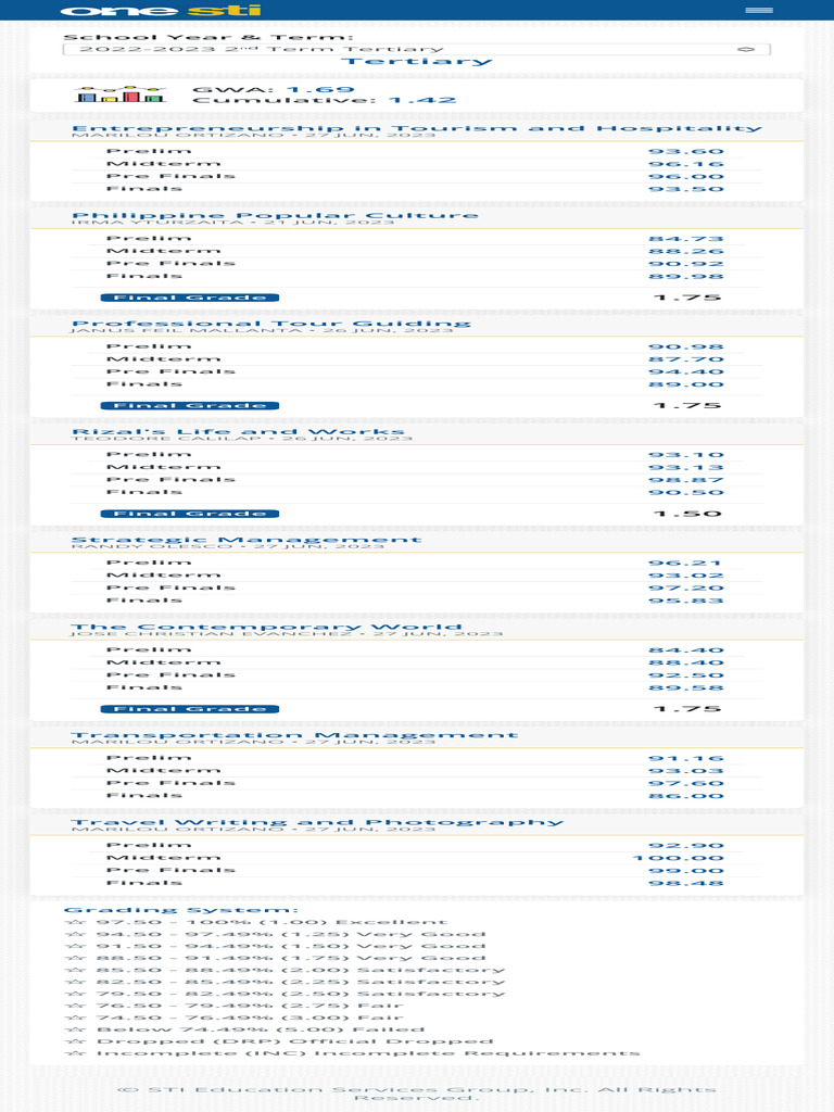 One STI Student Portal | PDF | Qualifications | Student Assessment And ...