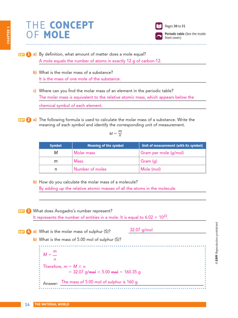 U1L5 - Homework answers | PDF | Mole (Unit) | Physical Quantities