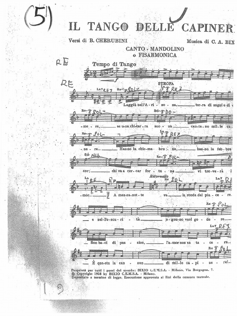 Il Tango Delle Capinere | PDF