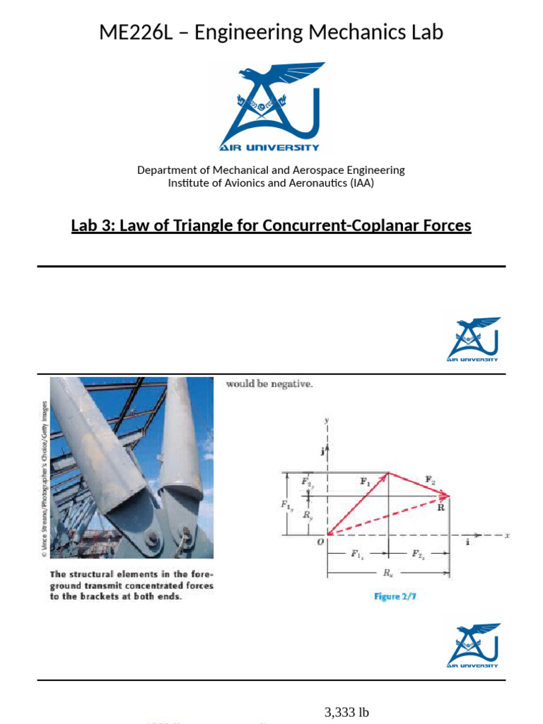 ME 226L - Lab 3 - Law of Triangle For Concurrent-Coplanar Forces ...