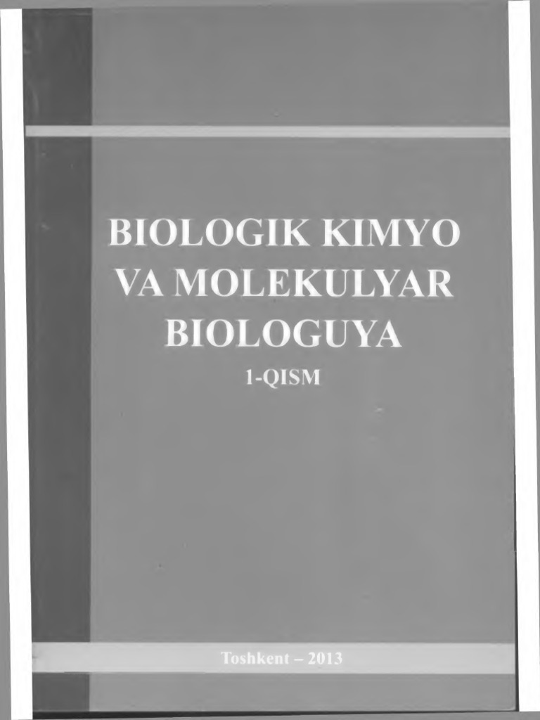 Biologik Kimyo Va Molekulyar Biologiya | PDF