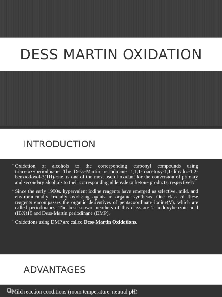 Dess - Martin Oxidation | PDF