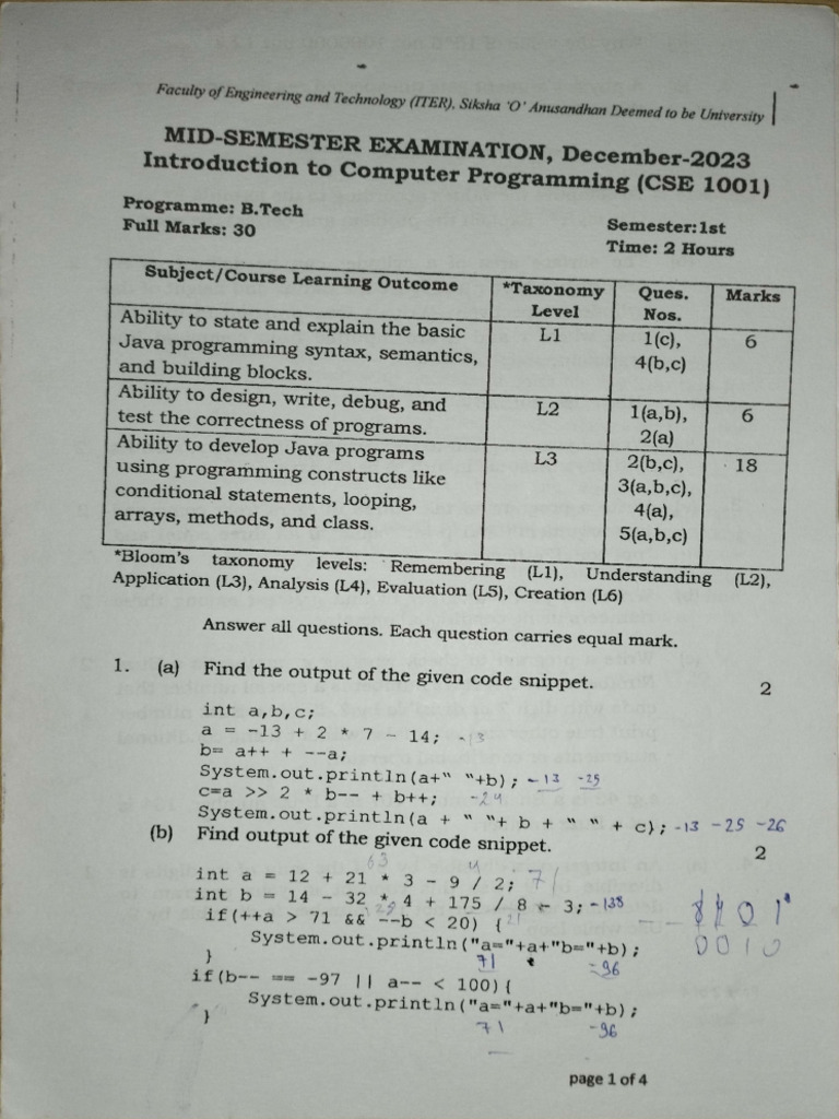 ICP Mid-Sem(1) | PDF
