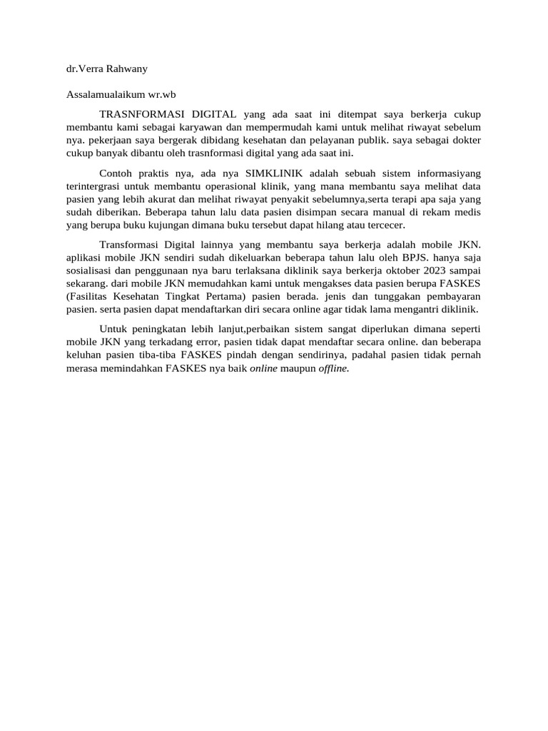 tugas prof wiseto transformasi digital. | PDF