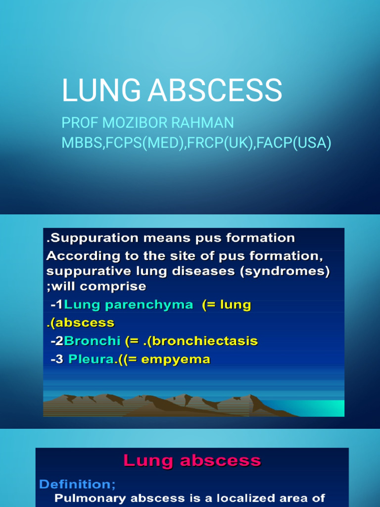 Lung Abscess | PDF