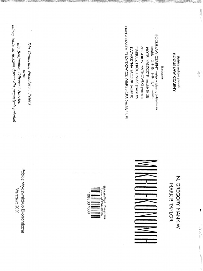 N Gregory M Mankiw P Taylor Mikroekonomi | PDF