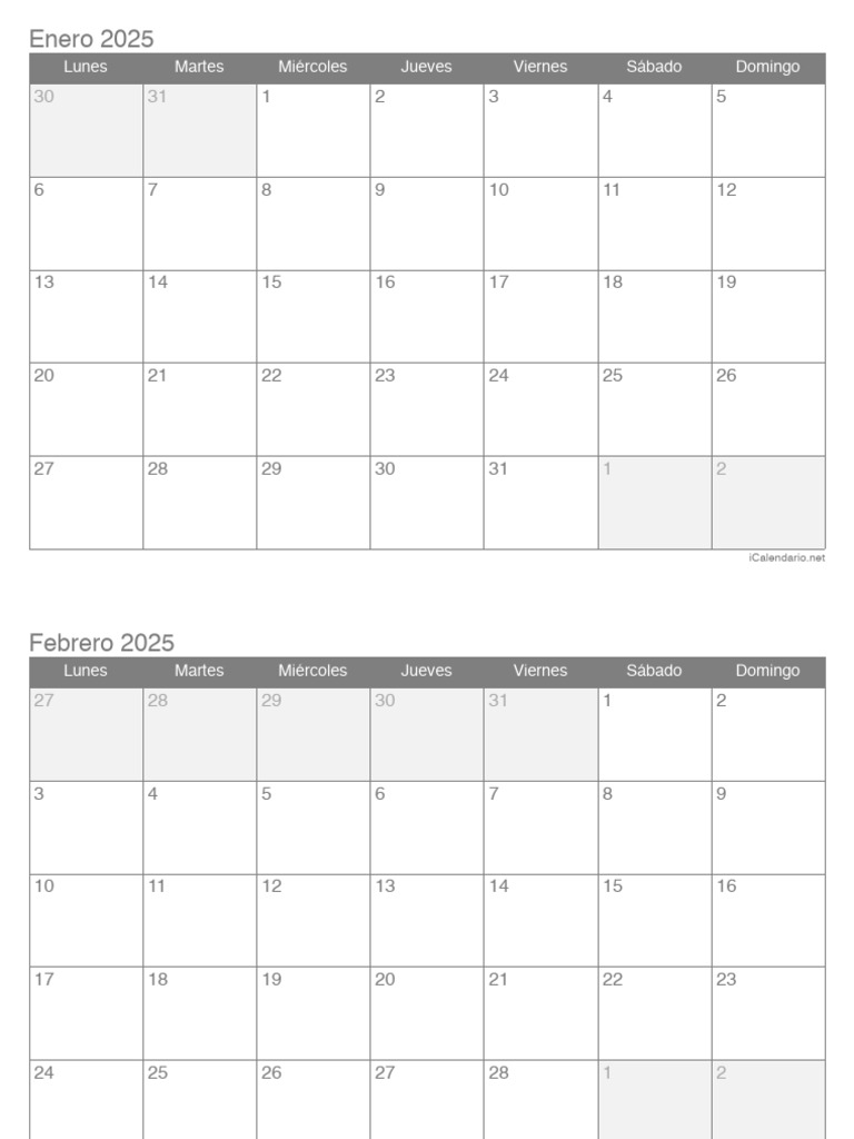 Calendario 2025 Completo iCalendario.net | PDF | Calendario