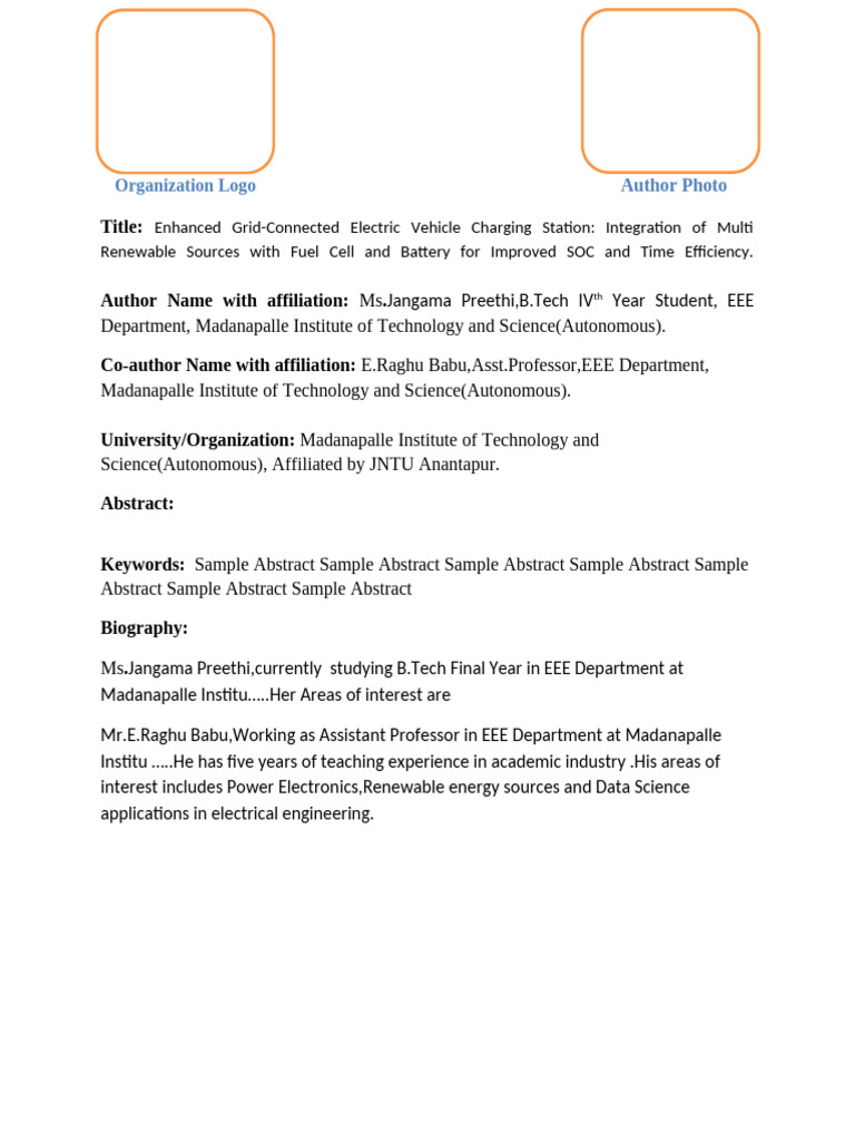 Sample Abstract Template | PDF