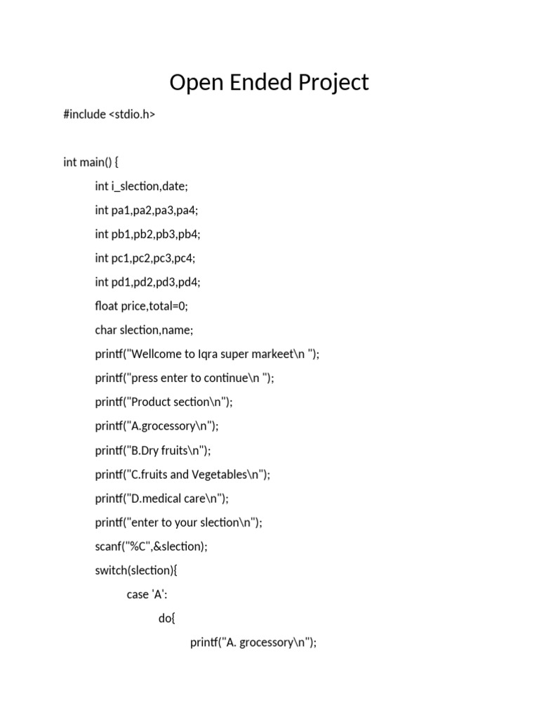 Open Ended Project | PDF | Foods | Fruit