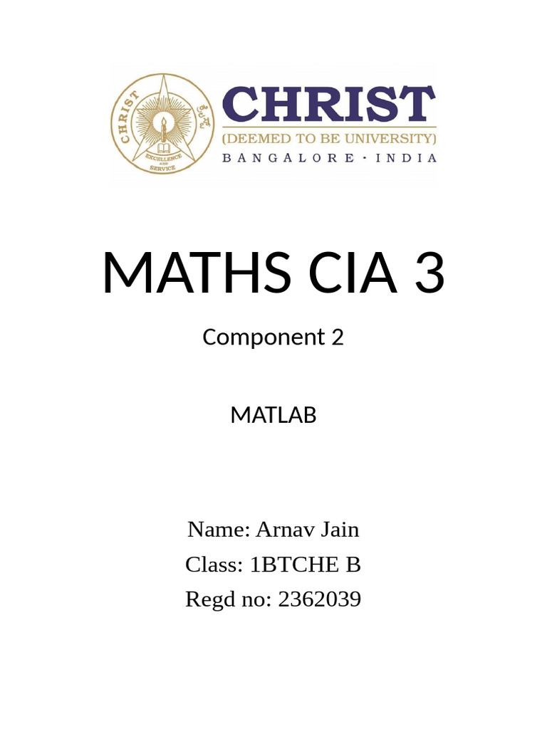 Maths Cia 3 | PDF