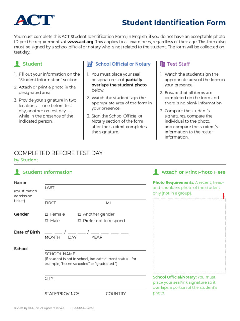 Identification Letter Form | PDF | Signature