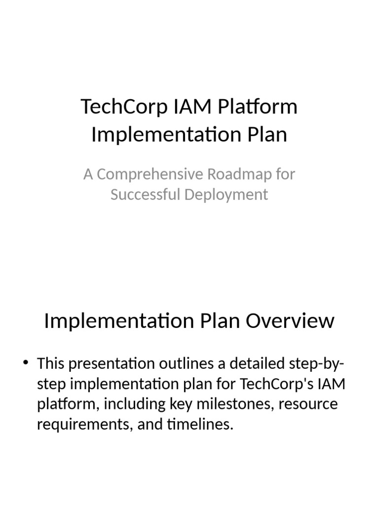 TechCorp_IAM_Implementation_Plan | PDF