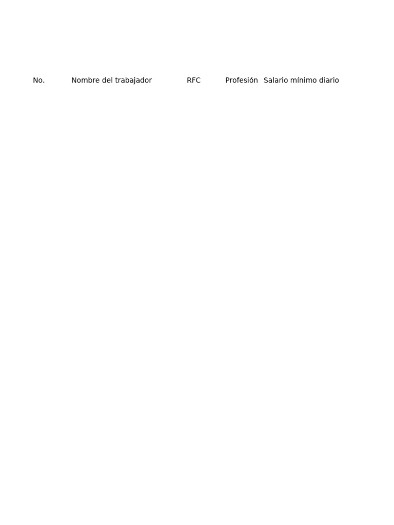 Nómina De Trabajadores Y Salarios 2023 Pdf