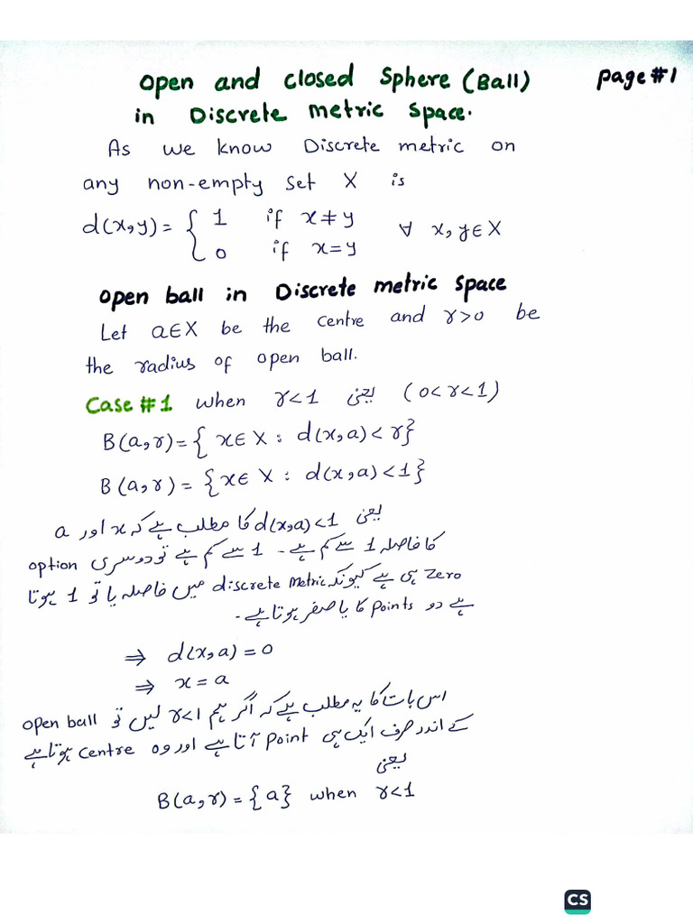 Open Balls of Different Metric Spaces | PDF