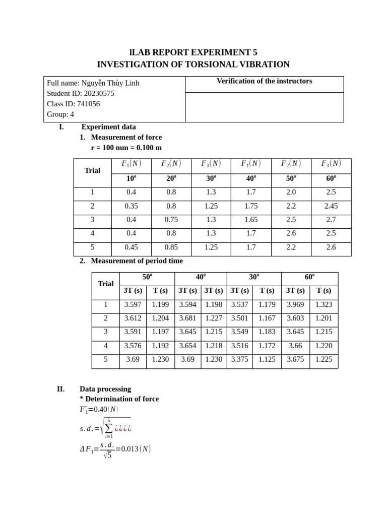 Lab Report Experiment 5 - 1 | PDF