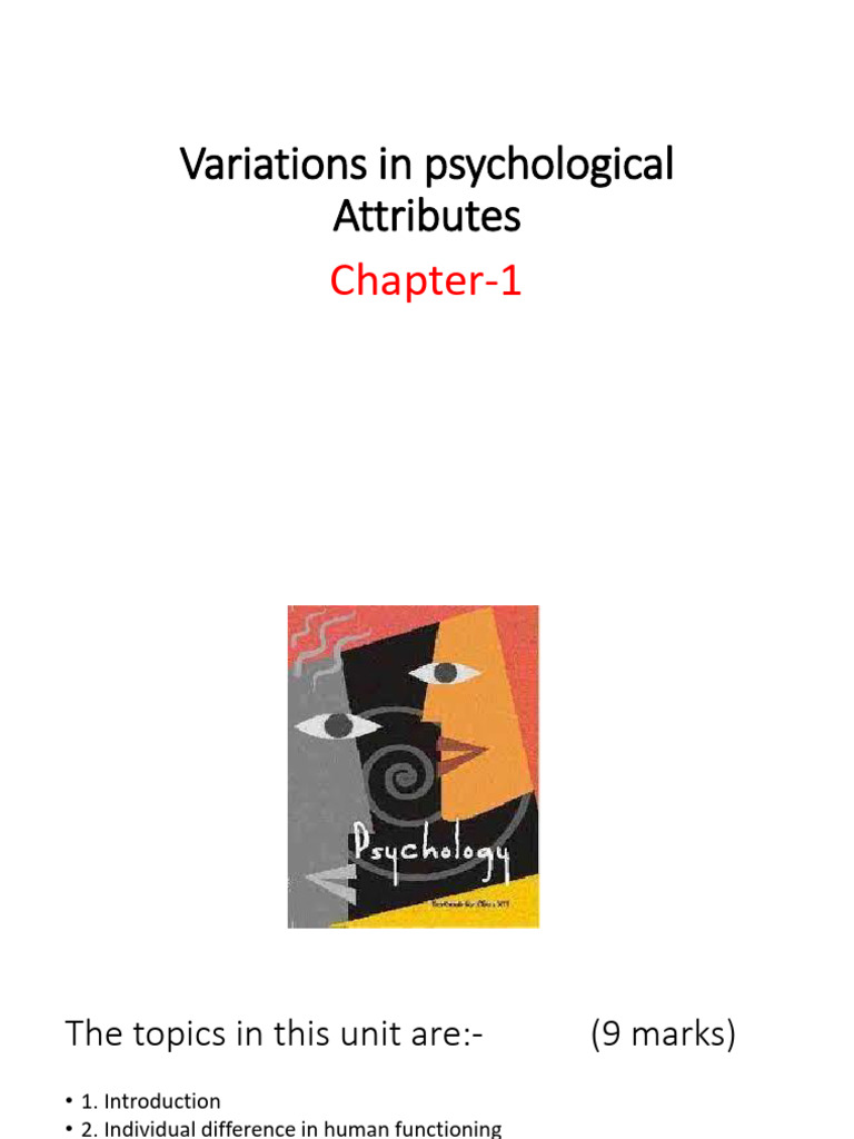 CH 1 Variations in Psychological Attributes SHORT NOTES | PDF ...