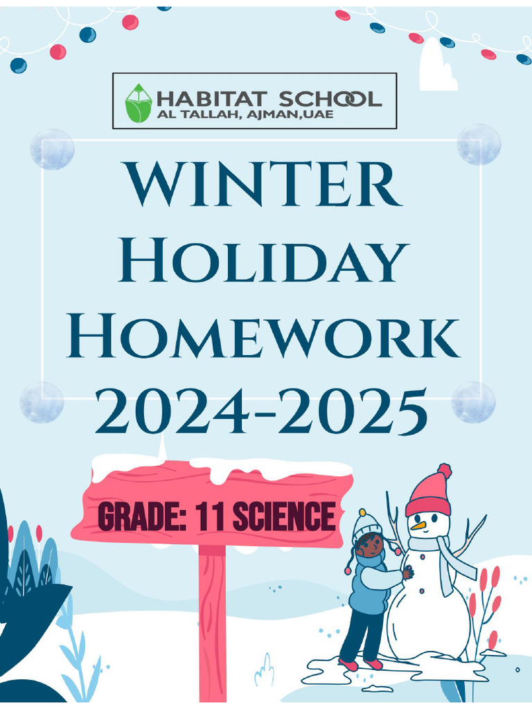 VrfYYg DRDOC 1733893047 Grade 11 SCIENCE - Winter Holiday Homework 2024 ...