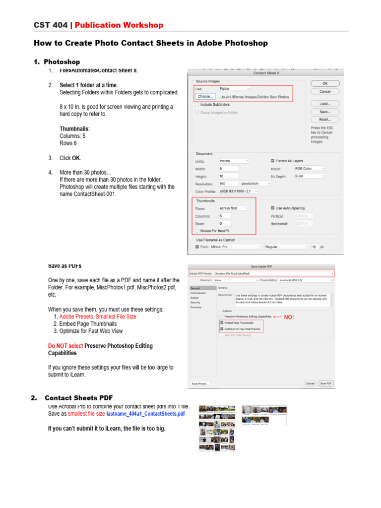 Photoshop Contact Sheet Guide Pdf