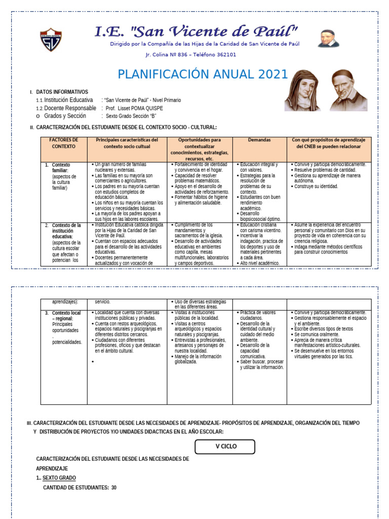 Planificacion Anual 6to | PDF | Geometría | Estadísticas