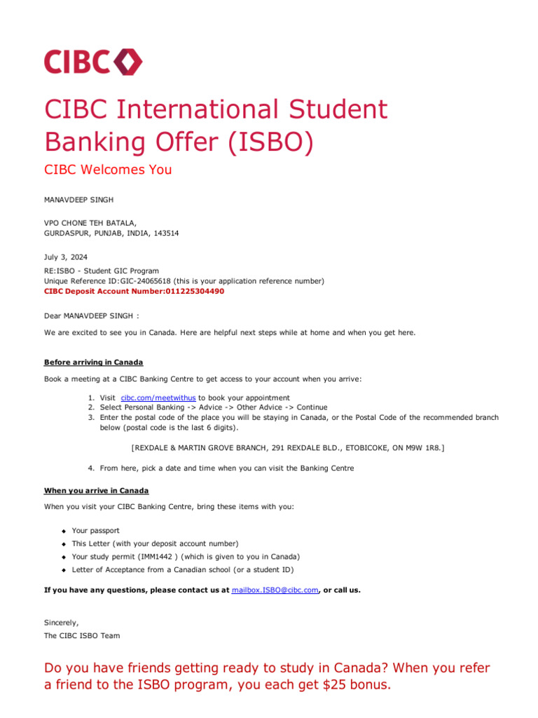 CIBC Student GIC Program Guide | PDF | Banks | Credit Card