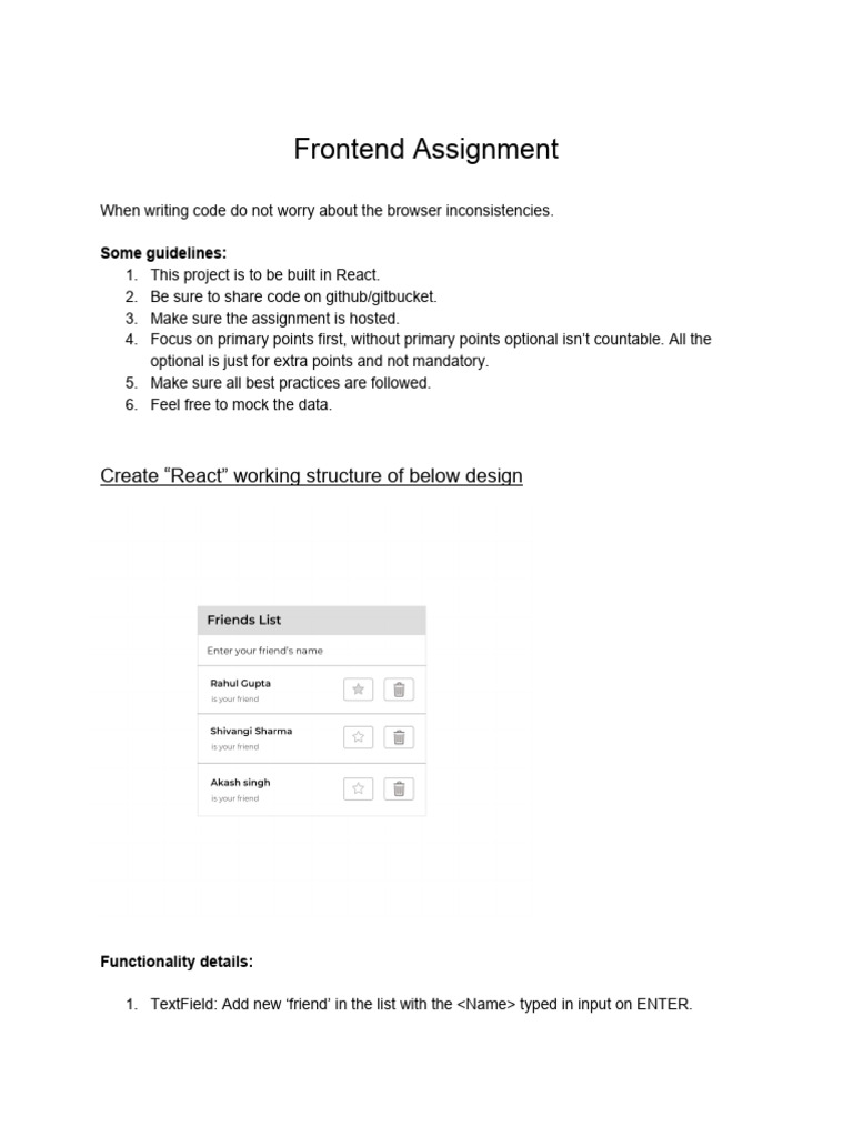 New Frontend 2 Assignment | PDF