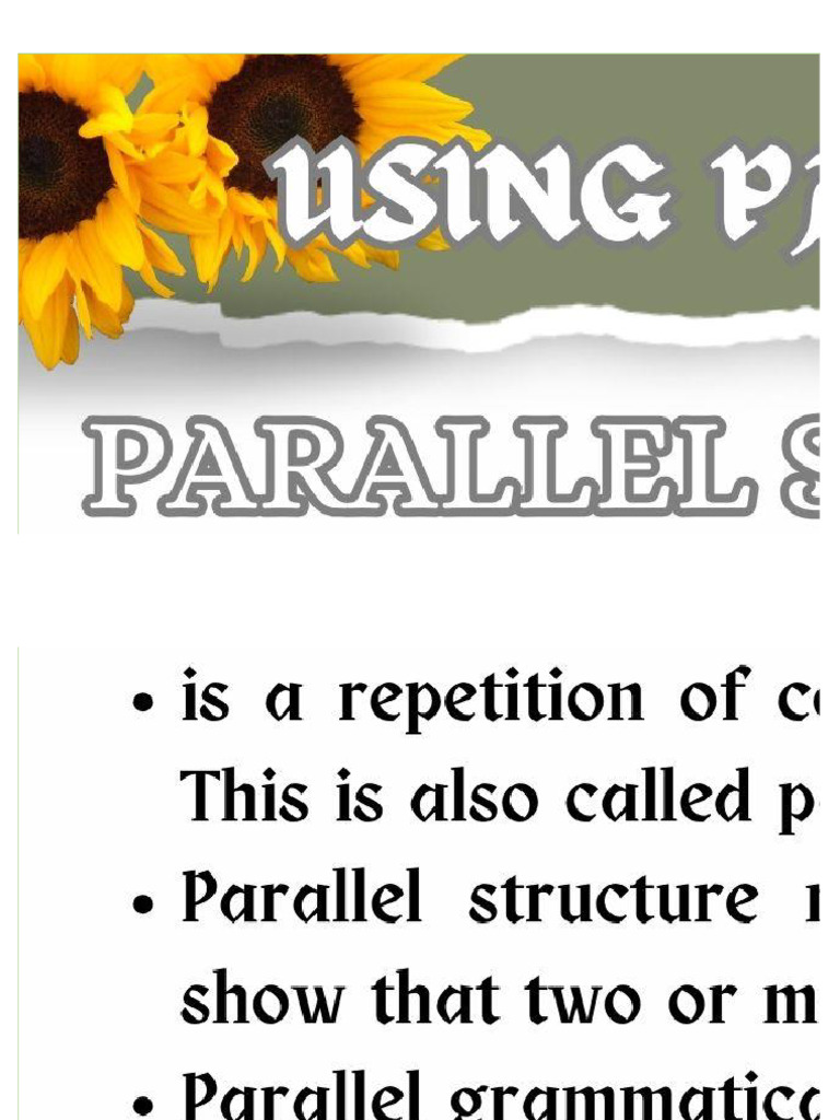 Parallel Structure 2 | PDF
