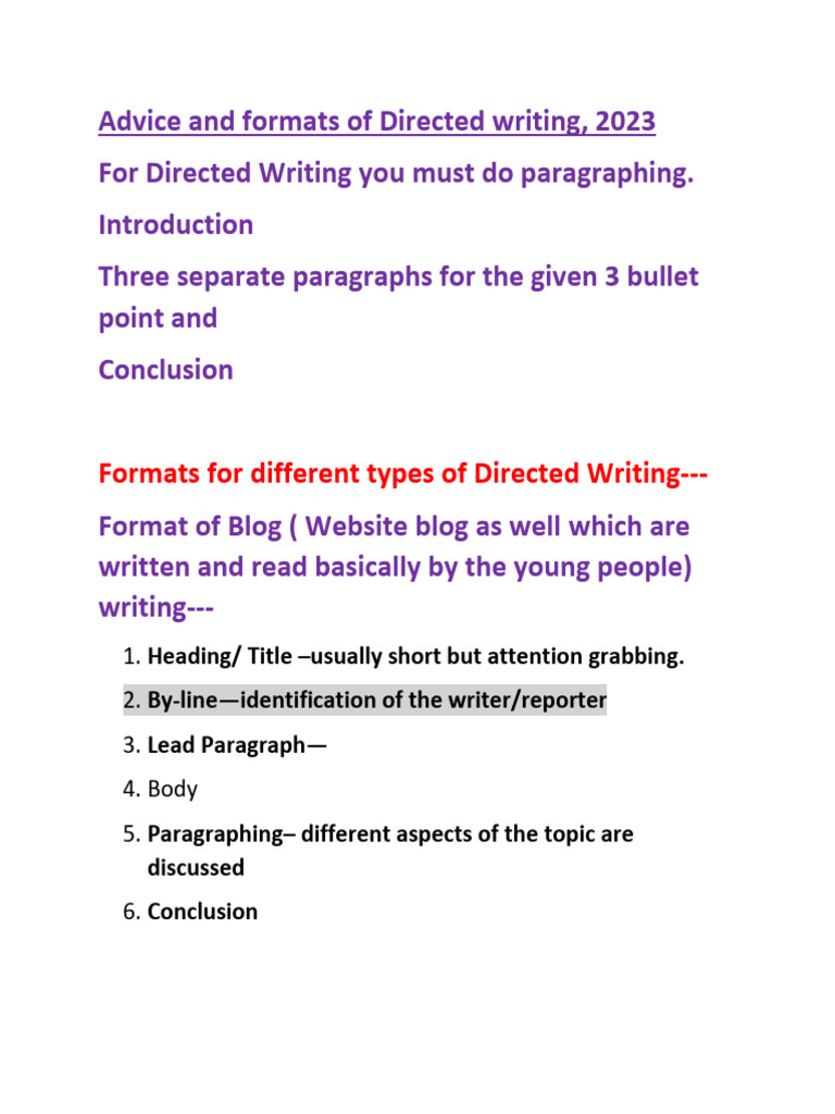 Formats of dif types of_writing | PDF | Ellipsis | Human Communication